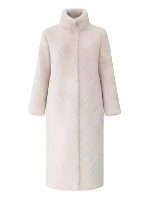 GIOVANNI PARIS Madone Long Faux Fur Coat - Neutrals