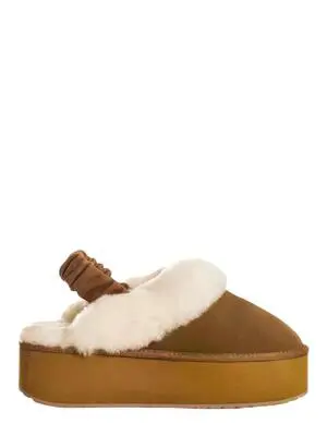 BIRKENSTOCK Emu Australia Sheepskin Lined Platform Slipper - Brown