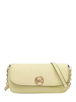Michael Kors Logo Plaque Shoulder Bag Yellow