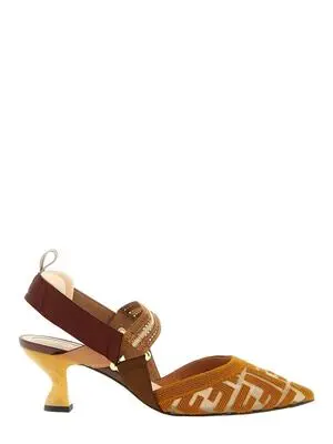 Fendi Hummingbird Mesh Pumps - Brown