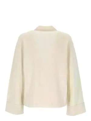 Agnona Ribbed Knit Button Front Cardigan - Neutrals