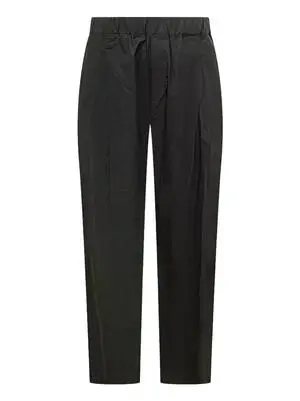 A PAPER KID Logo Patch Cotton Trousers - Black
