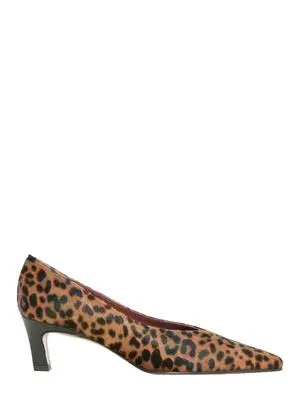 Roberto Festa Leopard Print Pointed Toe Pumps - Brown