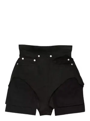 Rick Owens Dirt Cutoffs Buttoned-pockets Shorts - Black
