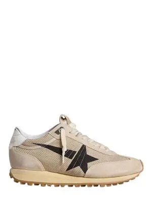 GOLDEN GOOSE Golden Goose Marathon Leather-Trimmed Sneakers