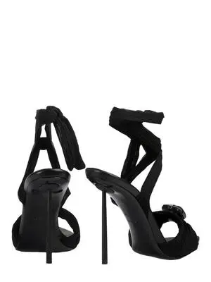 LE SILLA Embellished Tie-fastening Sandals - Black