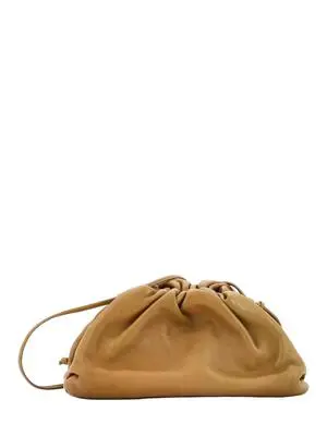 Bottega Veneta The Pouch Leather Mini Crossbody Bag - Brown