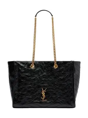 Saint Laurent Niki Medium Leather Tote Bag - Black