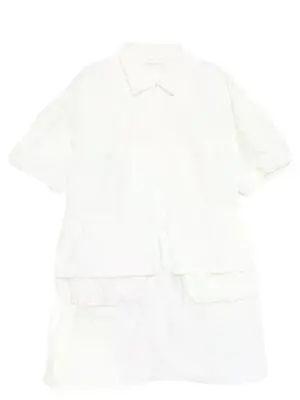 JNBY A-line Short Sleeve Dress With Ruffled Detailing - Neutrals