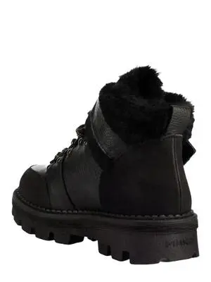Pinko Ortica Leather Ankle Boots - Black