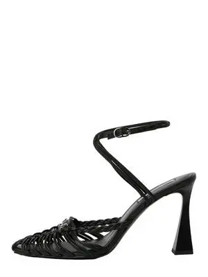 Karl Lagerfeld Debutante Leather Sandals - Black