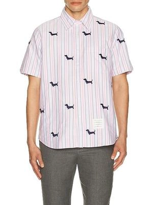 Thom Browne Straight Fit Allover Hector Shirt - Multi