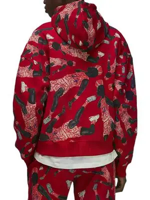 JORDAN X Parker Duncan Artist Series Printed Hoodie - Red
