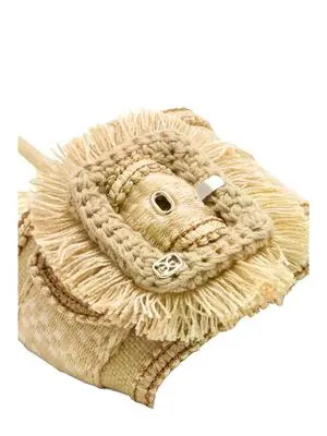 Sam Edelman Flat Sandals With Buckle And Fringe Detail - Neutrals