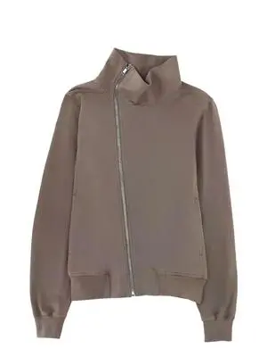 Rick Owens Long-Sleeve Zip-Fastening Sweater Neutrals