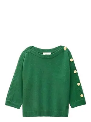 Ba&sh Buttoned Sleeve Jumper - Green