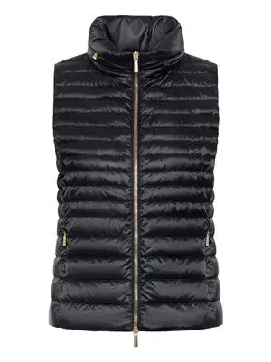 MOORER Quilted Zip-up Gilet - Black