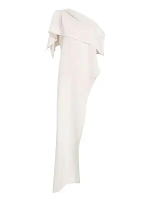 Proenza Schouler One-shoulder Draped Twill Top - Neutrals