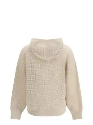 Brunello Cucinelli Waffle Knit Hoodie - Neutrals