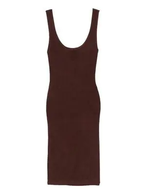 ENTIRE STUDIOS Square-neck Mini Dress - Brown