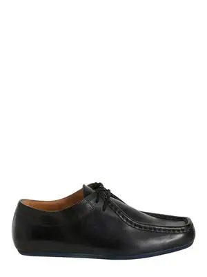 JIL SANDER Leather Lace-up Loafers - Black