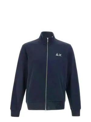 SUN 68 Zip-Up Logo Sweatshirt Blue