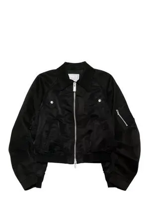 Sacai Two-way Zip Bomber Jacket - Black