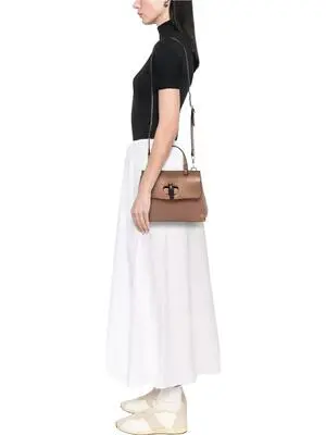Gucci Small Leather Bamboo Daily Satchel - Brown