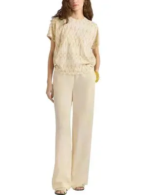 Momoni Elasticated Wide-leg Trousers - Neutrals