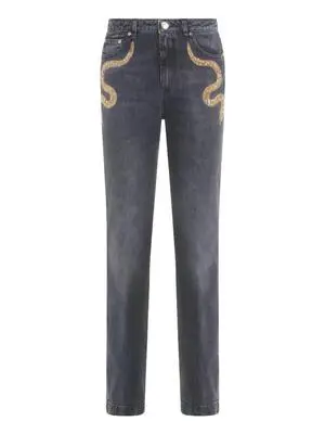 Roberto Cavalli Embellished Detail Jeans - Grey