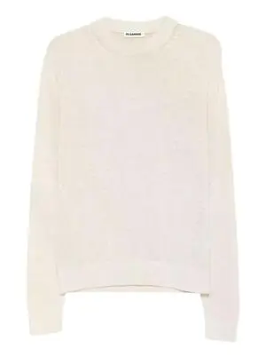JIL SANDER Jil Sander Crew Neck Long Sleeve Sweater Neutrals