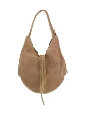 RADICA STUDIO Suede Shoulder Bag - Neutrals