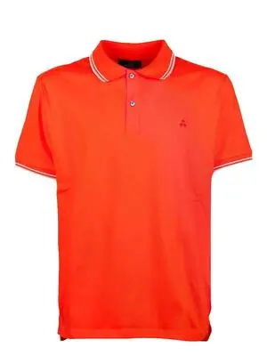 Peuterey Contrast Trim Polo Shirt - Red