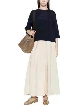 Peserico Panelled Knitted Top - Blue