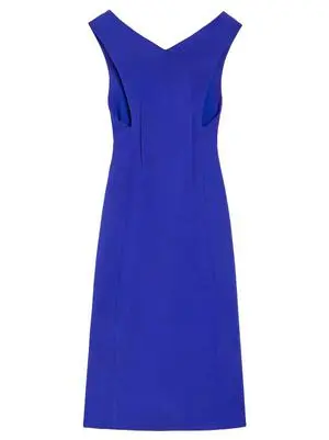 JIL SANDER Technical V-neck Off-the-shoulder Dress - Blue