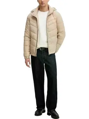 Guess Hooded Quilted Jacket - Neutrals