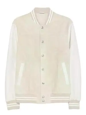 Eleventy Striped Bomber Jacket - Neutrals