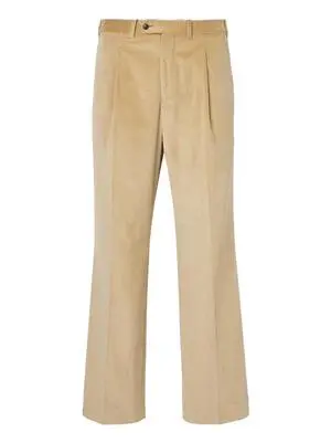 SAMAN AMEL Saman Amel Corduroy Wide-Leg Trousers Beige
