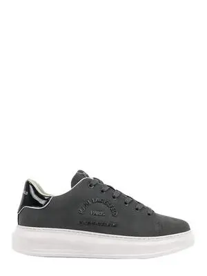 Karl Lagerfeld Logo Detail Platform Sneakers - Grey