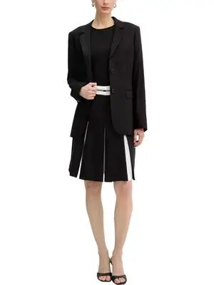 Karl Lagerfeld A-line Skirt With Pleated Detailing - Black