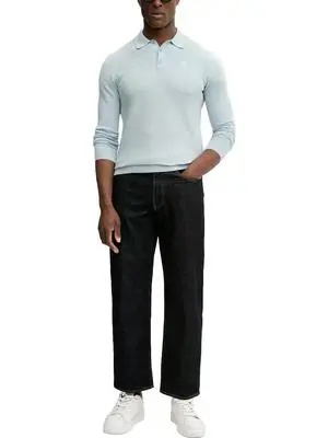 Karl Lagerfeld Button Polo Shirt - Blue