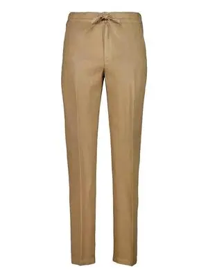 120% Lino Linen Drawstring Trousers - Neutrals