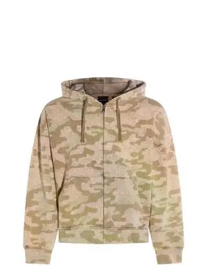 DAILY PAPER Camo-print Zip-up Hoodie - Neutrals