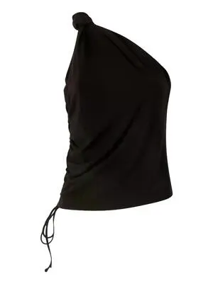 Pinko One-shoulder Ruched Top - Black