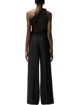 Pinko One-shoulder Ruched Top - Black