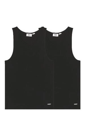 Obey 2 Pack Standard Rib Tank In . Also - Black
