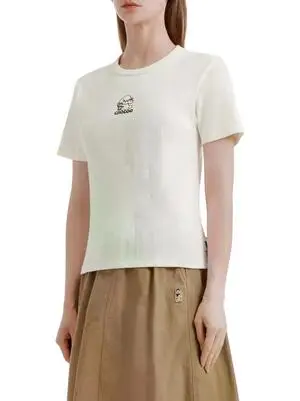 CHOCOOLATE Embroidered Logo T-shirt - Neutrals