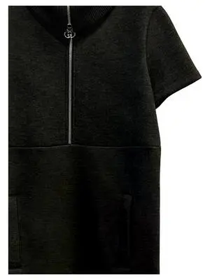 Gucci Gucci Zip-Up Collared Dress Black