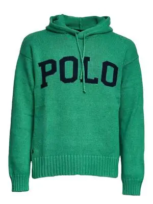 Polo Ralph Lauren Intarsia Knit Hoodie - Green