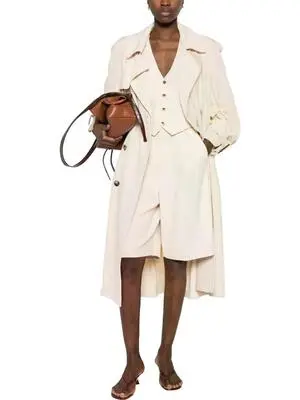 Wardrobe.NYC Pleated Tailored Shorts - Neutrals